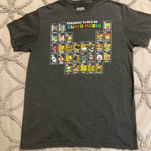 Nintendo | Shirts | Nintendo Gray Retro Graphic Short Sleeve Tee ...